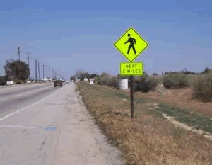 Custom Distance Road Signs – Add Own Miles and Feet
