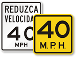 Speed Limit 40 MPH Sign , SKU: X-W13-1-40