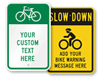Bike and Bicycle Speed Limit Signs