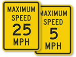 55 MPH Speed Limit Signs