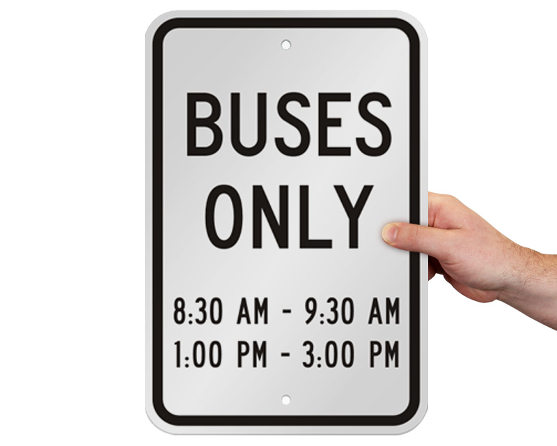 Custom Bus Signs - Create Your Own No Parking Bus with Logo