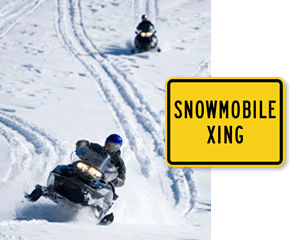 Snowmobile, ATV Crossing Signs