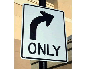 Lane Control Signs Intersection Lane Control Left Only Left And Right