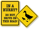 Novelty Traffic Signs | Just Add Your Text To Custom Templates