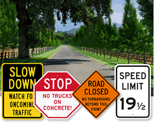 Custom Traffic Signs | 100's of Templates