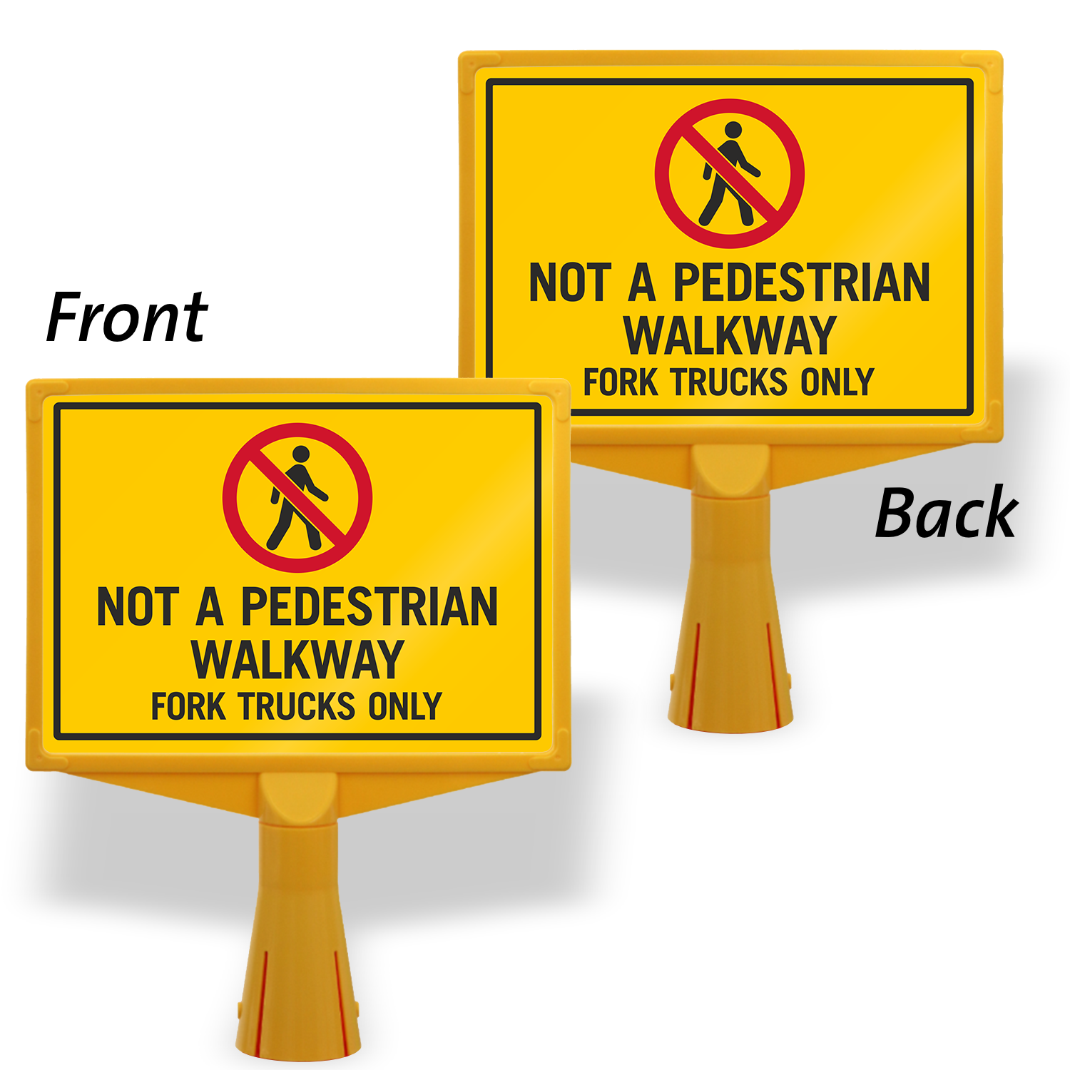 Fork Truck Pedestrian Safety Warning Shared Forklift And Pedestrian