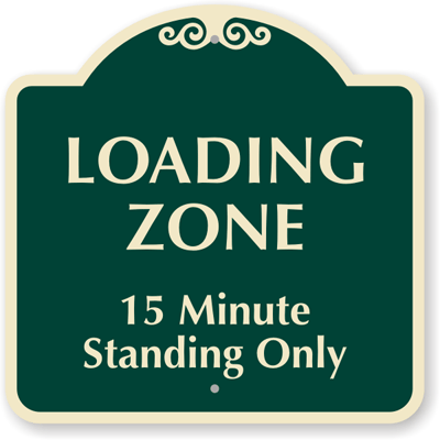 Loading and Unloading Zone Signs