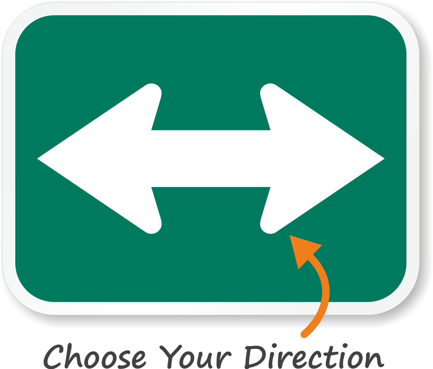 Two Direction Arrow Sign M7 5 SKU X M7 5