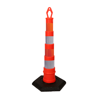 Stackable Channelizer Post with Portable Rubber Base Signs, SKU: K ...