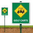 Golf Cart Crossing Signs | Fast Shipping