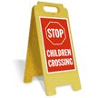 Children Crossing Signs - Stop Slow Paddles, Speed Limit Signs