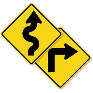 Double Arrow Sign - W12-1, SKU: X-W12-1