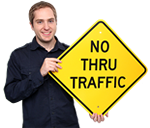 No Thru Traffic Signs | Prevent Drivers From Crossing Private Road