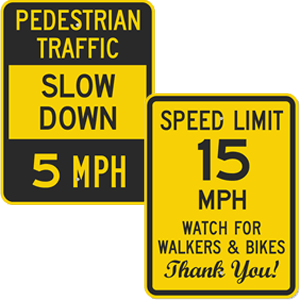 Speed Control Signs