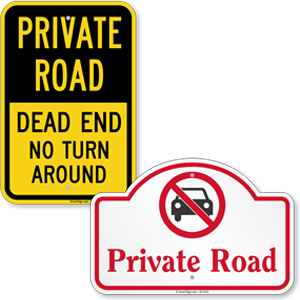 No Thru Traffic Signs | Prevent Drivers From Crossing Private Road
