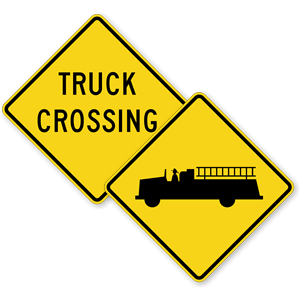 No Trucks Allowed Sign with Symbol, Traffic Signage, SKU: K2-0248