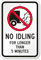 No Idling Signs | Turn Off Engine Signs | Idling Prohibited Signs